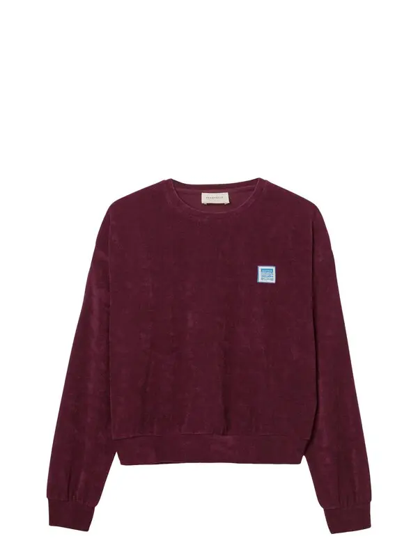 SEAQUELLE SWIM Terry Crewneck Sweatshirt - Red