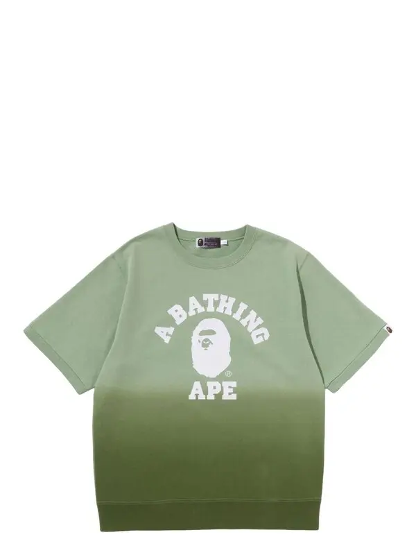 A BATHING APE College Gradation S/s Sweat Crewneck - Green
