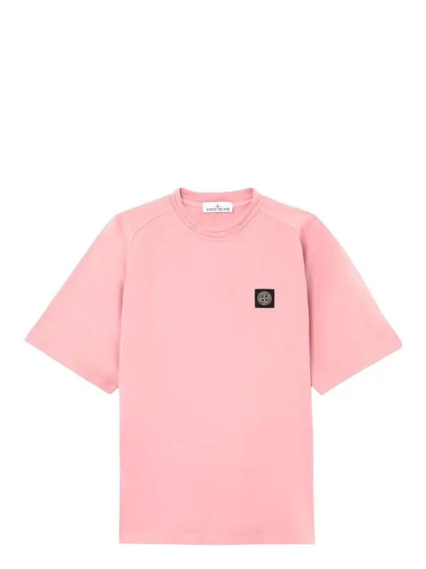 Stone Island 6100029 Compass Patch Heavy Oganic T-shirt - Oleander