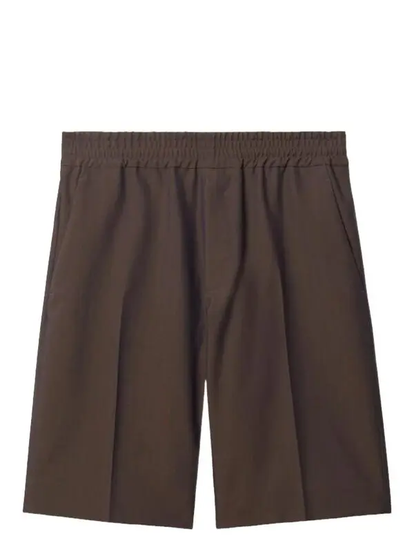 Burberry Knee-length Tailored Herringbone Shorts - Brown