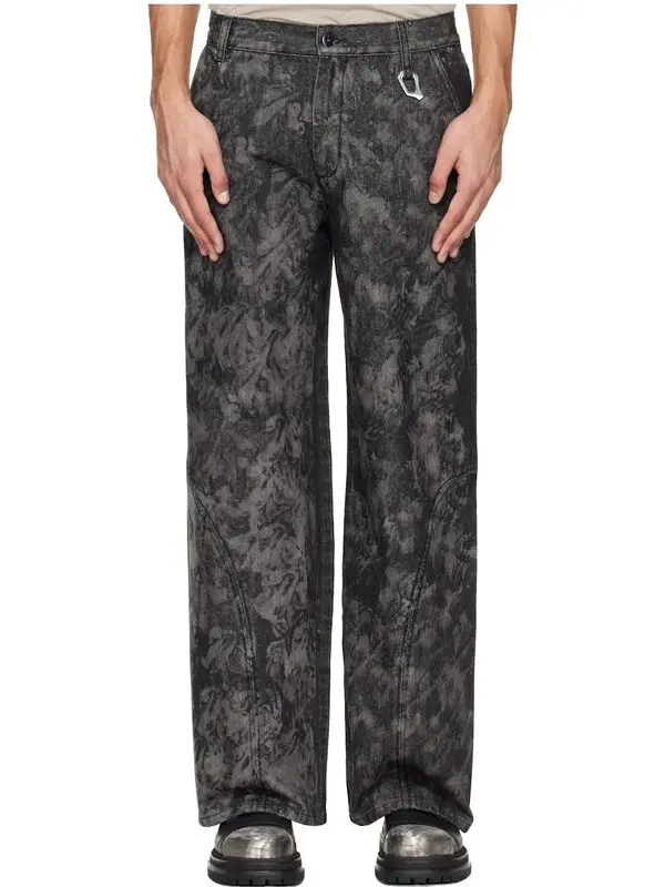 HELIOT EMIL Basalt Belt Loop Straight Leg Jeans - Black