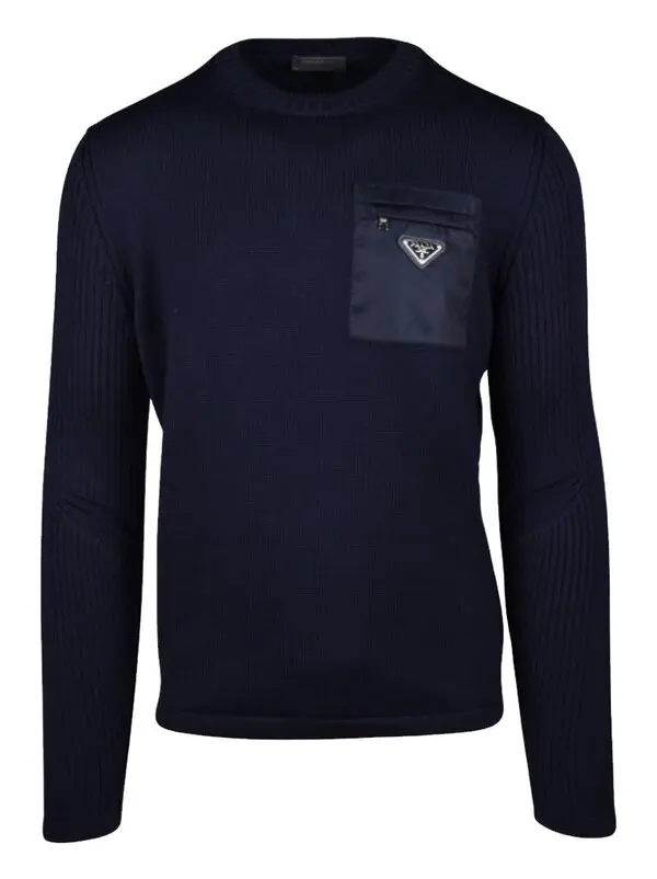 Prada Logo Pocket Pullover - No