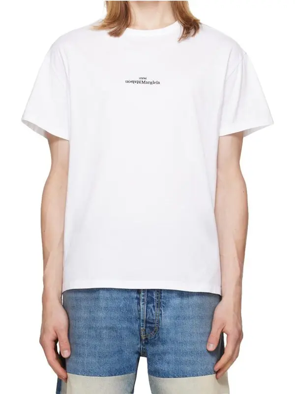 MAISON MARGIELA Distorted Logo T-shirt - White