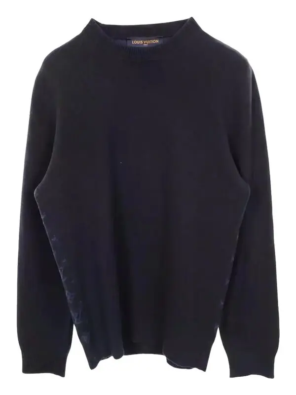LOUIS VUITTON Monogram Crew Neck Jumper - Black