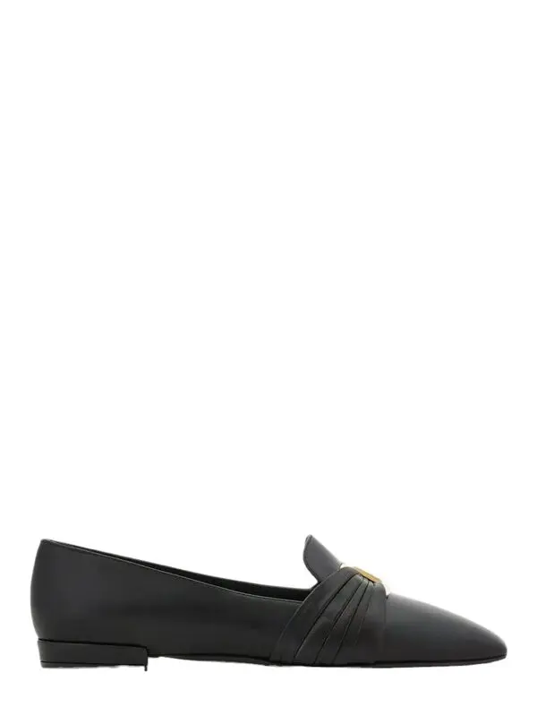 FERRAGAMO Gancini Ornament Loafers - Black