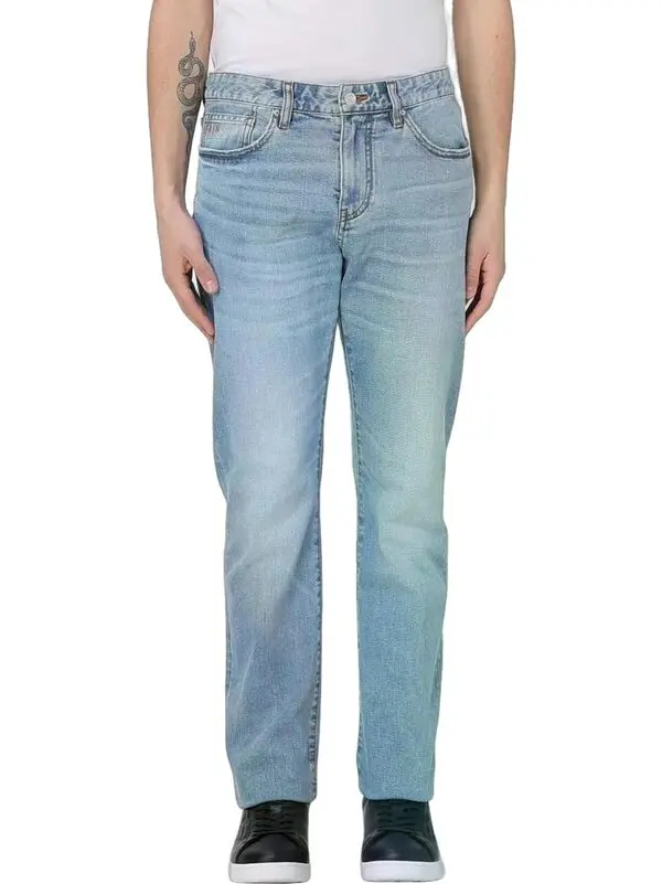 Armani Exchange Faded Effect Jeans - Blue