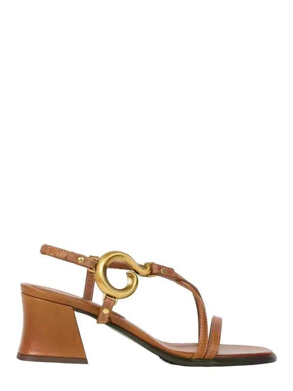 Etro Strappy Leather Heeled Sandals - Brown