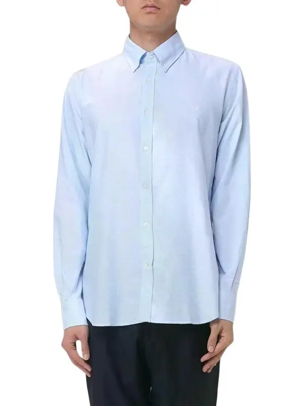 BROOKSFIELD Logo-embroidered Button-down Shirt - Blue