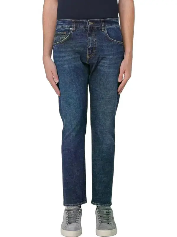 FAY Logo Patch Jeans - Blue