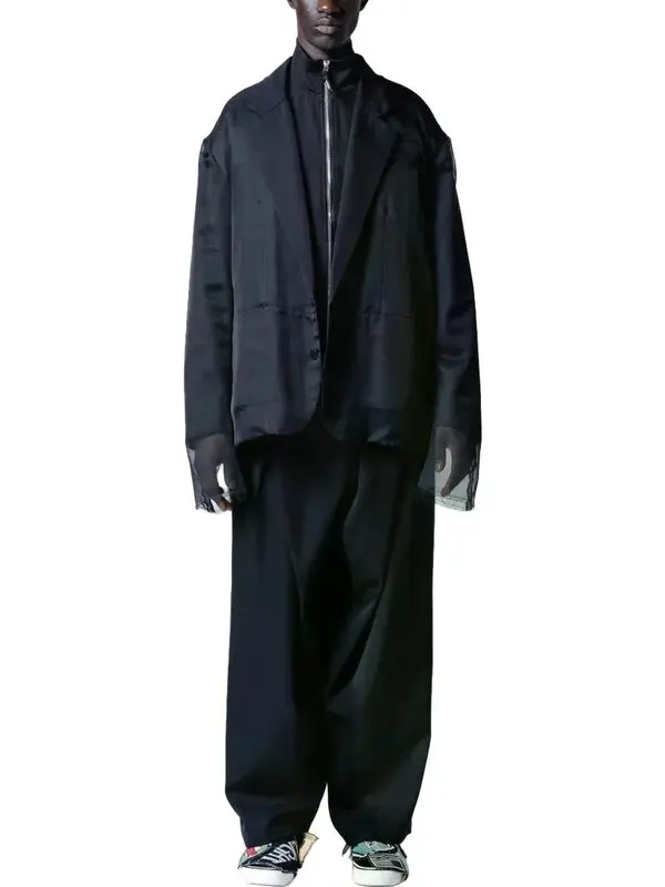 YOSHIOKUBO Notched Lapel Blazer - Black