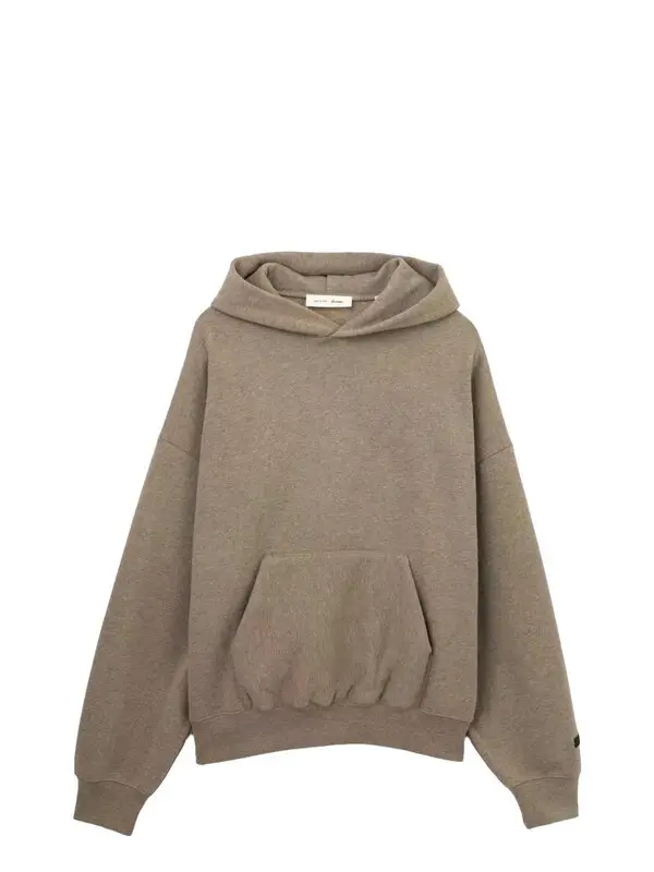 ESSENTIALS Logo Patch Hoodie - Brown