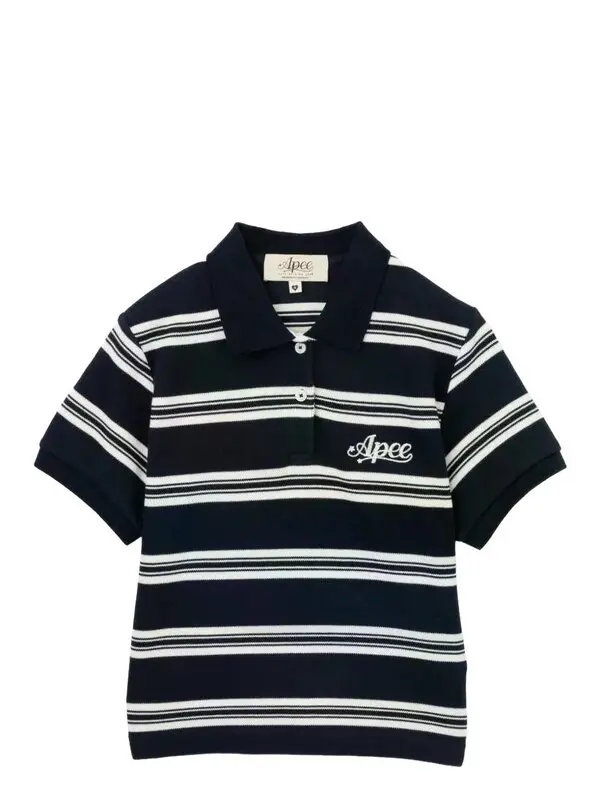 AAPE BY *A BATHING APE Apee™ A Bathing Ape® Striped Polo Shirt - Blue