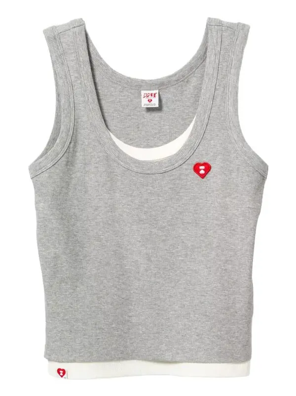 AAPE BY *A BATHING APE Cropped Logo T-shirt - Grey