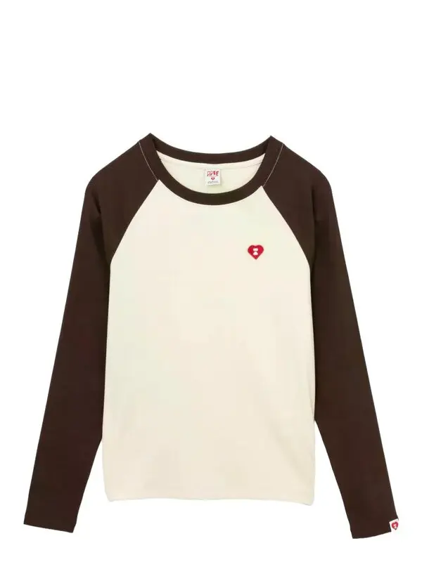 AAPE BY *A BATHING APE Apee™ A Bathing Ape® Long Sleeve T-shirt - Neutrals