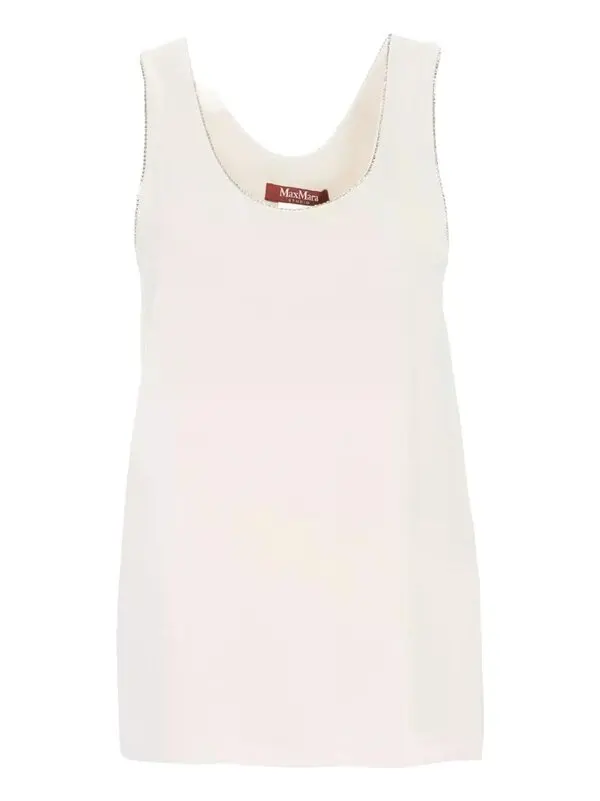 Max Mara Embellished Sleeveless Top - Neutrals
