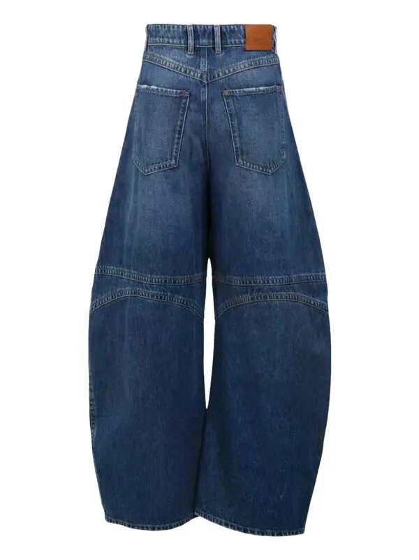 Sportmax Multi-pocket Barrel-leg Jeans - Blue