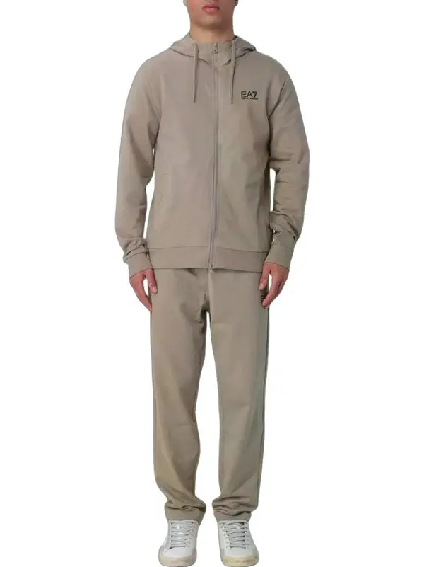 EA7 Logo-print Tracksuit - Neutrals