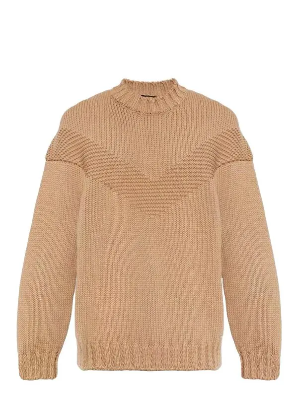Dsquared2 Chevron Knit Mock Neck Sweater - Neutrals