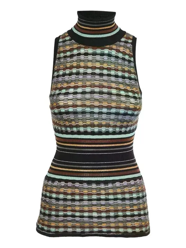 Missoni High Neck Sleeveless Vest - Black
