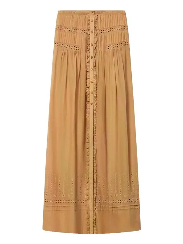 MARANT ETOILE Loraine Cotton Voile Skirt - Neutrals