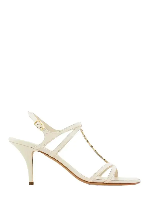 FERRAGAMO Vara Chain T-strap Sandals - Neutrals