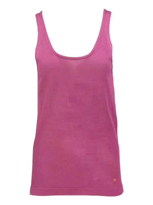 TOM FORD Logo Plaque Tank Top - Pink