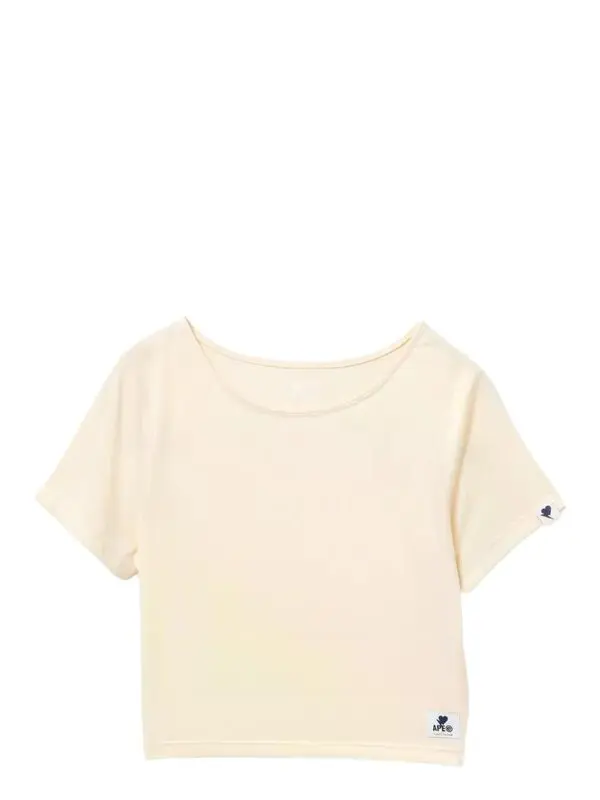 AAPE BY *A BATHING APE Apee™ A Bathing Ape® Logo Patched Crewneck T-shirt - Neutrals