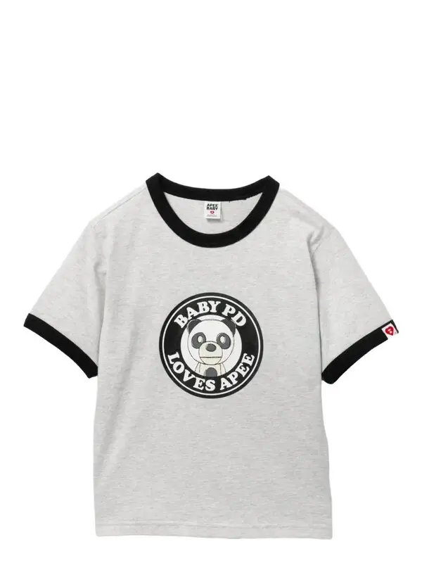 AAPE BY *A BATHING APE Apee™ A Bathing Ape® Contrast Trim Graphic T-shirt - Grey
