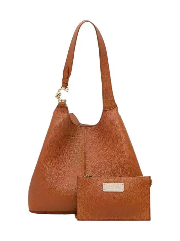 COCCINELLE C-easy Logo-clasp Calf Leather Tote Bag - Brown