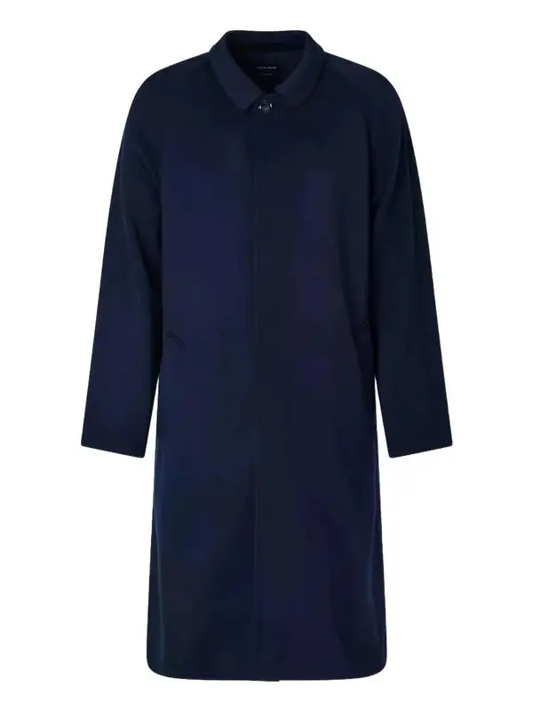 Giorgio Armani Raglan Sleeve Coat - Blue