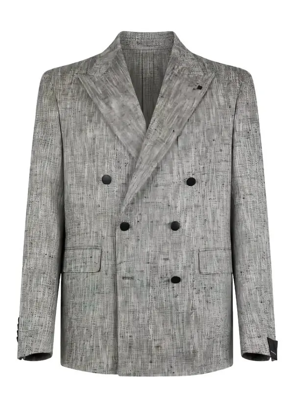 Tagliatore Double-breasted Peak-lapel Blazer - Grey