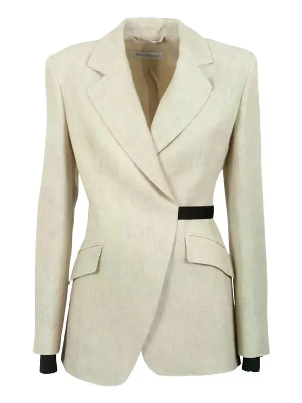 Max Mara Belted Peak-lapel Blazer - Neutrals