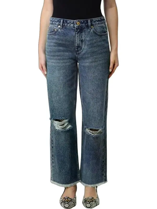 Michael Kors Distressed Frayed Jeans - Blue