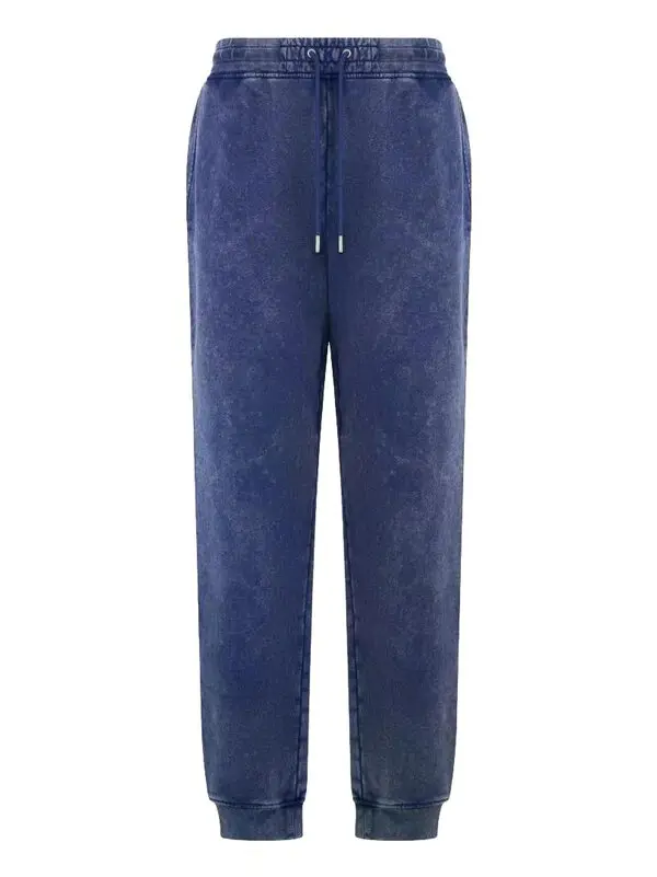 Moschino Acid Wash Drawstring Track Pants - Blue