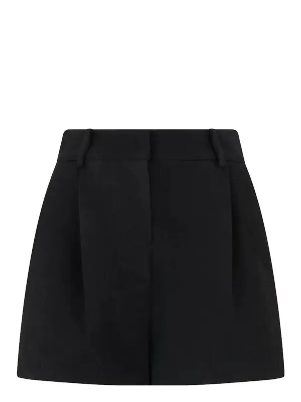 Moschino High-waisted Pleated Shorts - Black