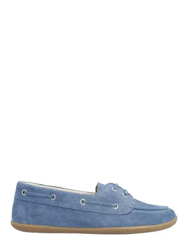 GROUNDIES Bay Suede Lace-up Moccasins - Blue