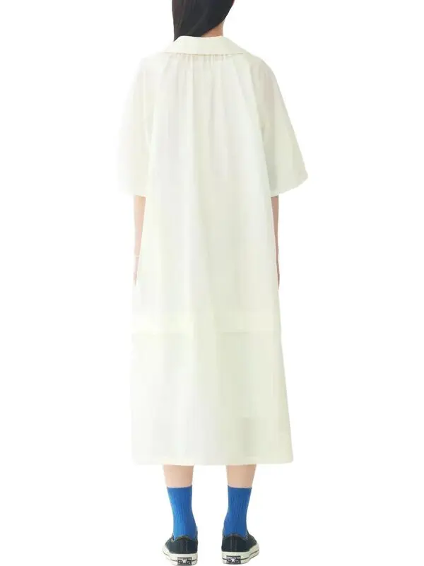 STUDIO TOMBOY Cream Panelled Collared Midi Dress - Neutrals