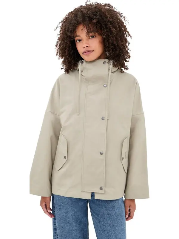Barbour Kingswood Showerproof Jacket - Light Sand/navy Gingham
