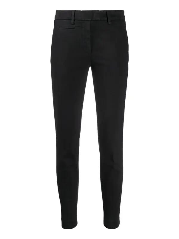 DONDUP Slim Fit Tailored Trousers - Black