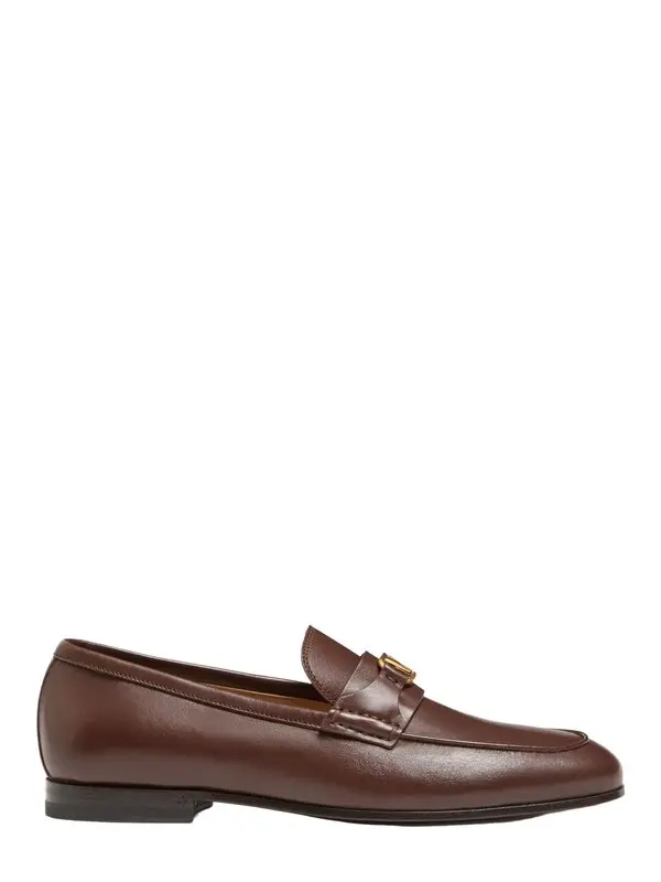 Valentino Garavani Vlogo Signature Slip-on Loafers - Brown
