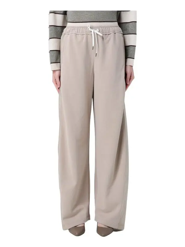 Brunello Cucinelli Relaxed Fit Drawstring Trousers - Light Brown