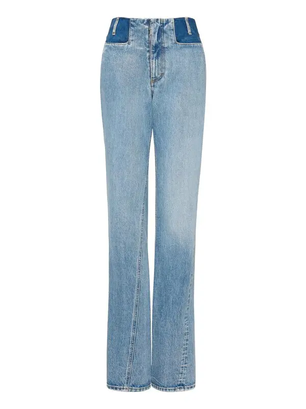 MAISON MARGIELA Two-tone Denim Trousers - Blue