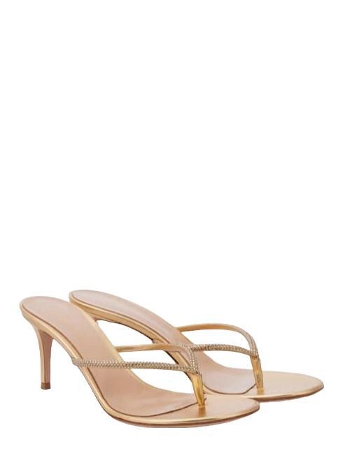 GIANVITO ROSSI India 70 Leather Thong Sandals - Nude