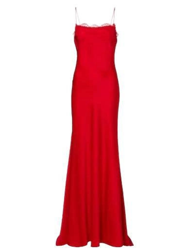 Alex Perry Lace-trimmed Crepe Satin Gown - Red