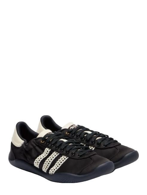Adidas Wales Bonner Croc-effect Leather Lace-up Sneakers - Black
