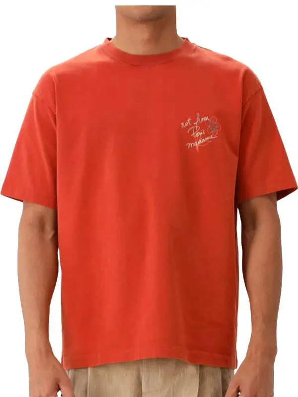 Drole De Monsieur Drôle De Esquisse Slogan T-shirt - Red