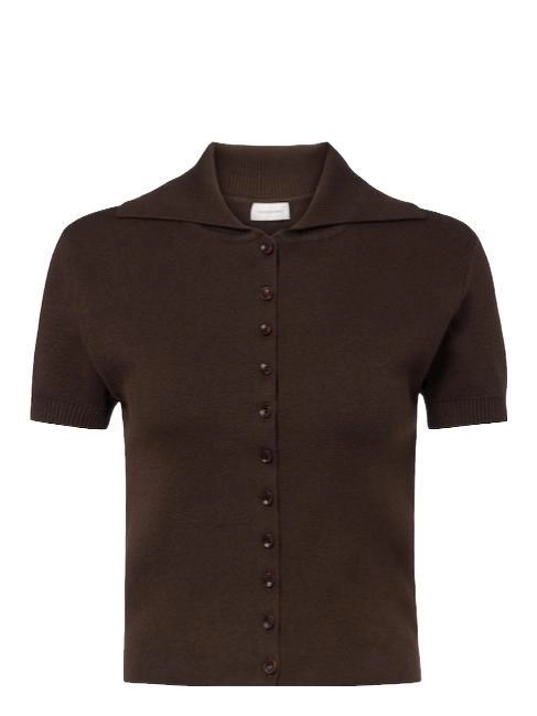 Magda Butrym Short-sleeved Cardigan With Button Front - Black