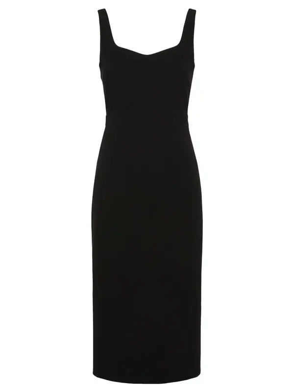 Max Mara Mstsala Sweetheart Midi Dress - Black