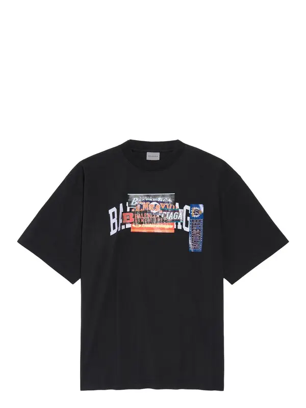 Balenciaga Bumper Sticker T-shirt - Black