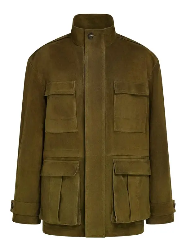 FERRAGAMO Suede Safari Jacket - Green